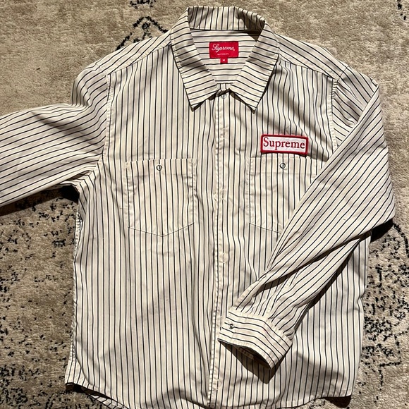Supreme | Shirts | 0 Authentic Supreme Striped Work Shirt | Poshmark